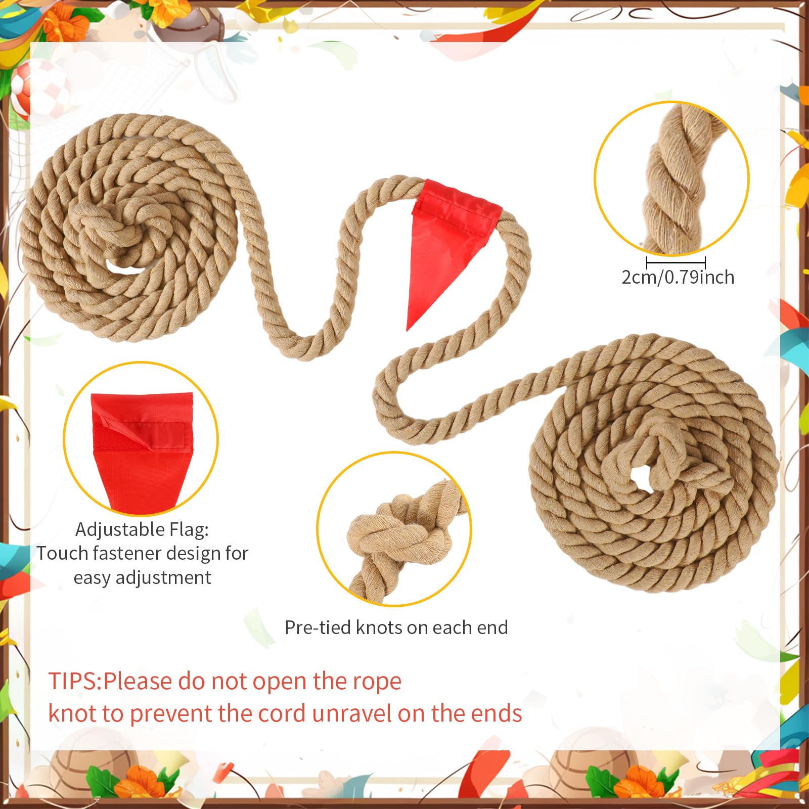 Syhood Tug of War Rope Sets Field Day Family Party Games for Adults ...