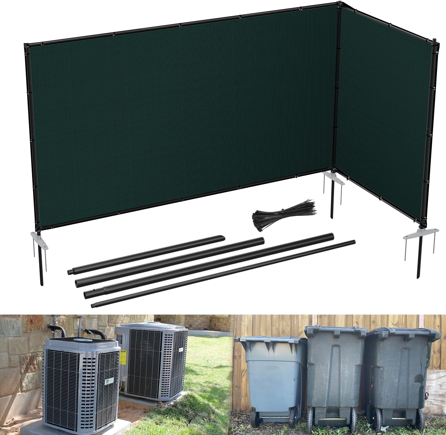 Amazon.com : E&K 6'x12' Outdoor Privacy Screen Fence Freestanding ...