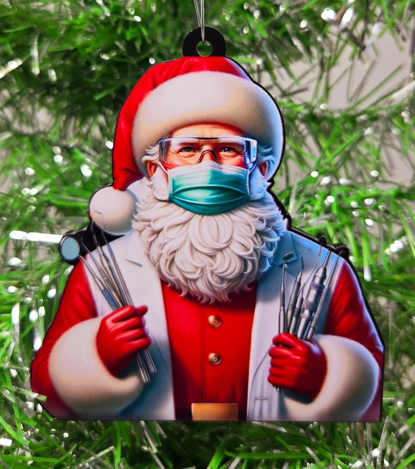 Amazon.com: Dentist Ornament - Santa Dentist Themed Ornament : Home ...