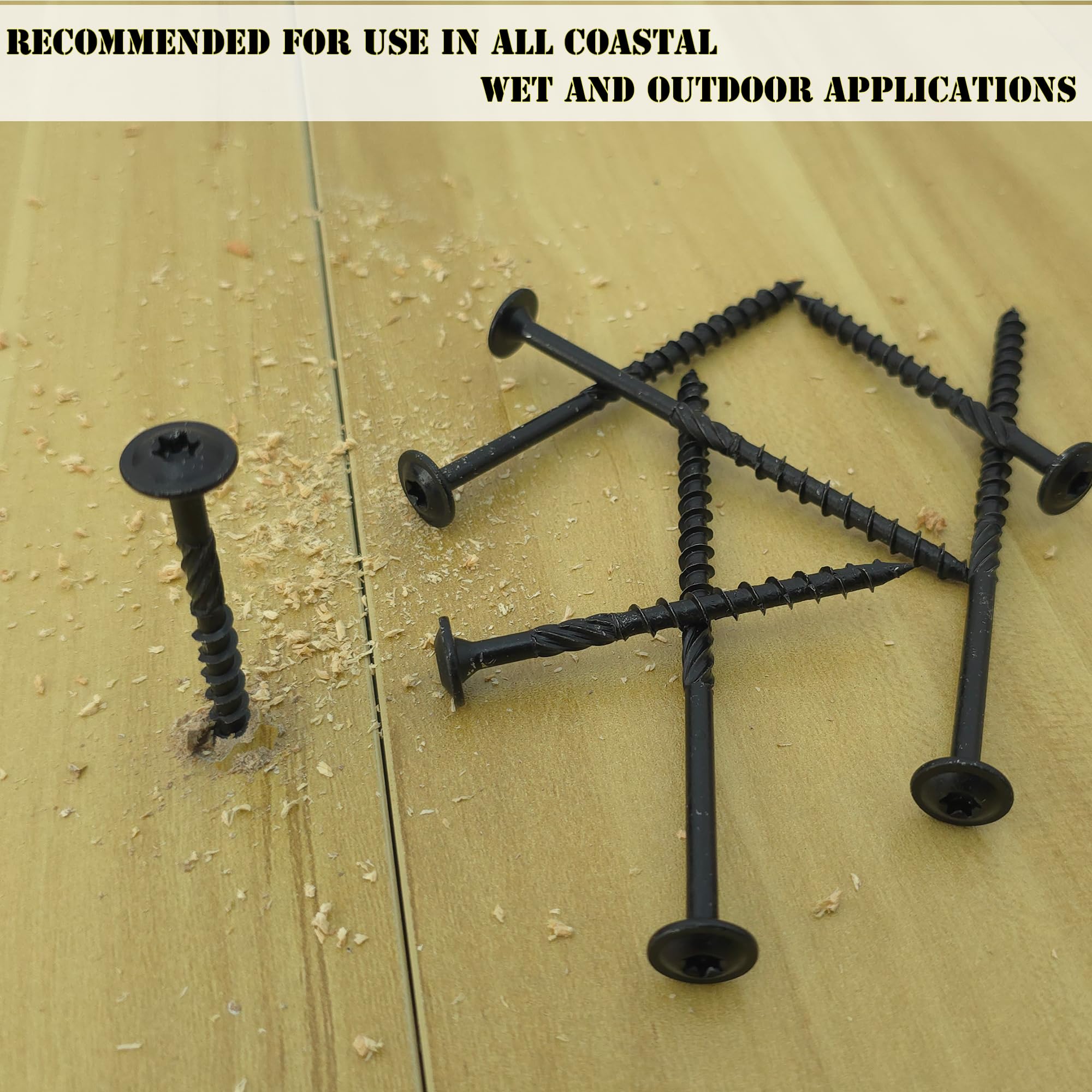 Snapklik.com : 4 Inch Timber Wood Screws #14, Outdoor Deck Screws Star ...