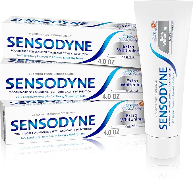Amazon.com : Sensodyne Extra Whitening Sensitive Teeth and Cavity ...