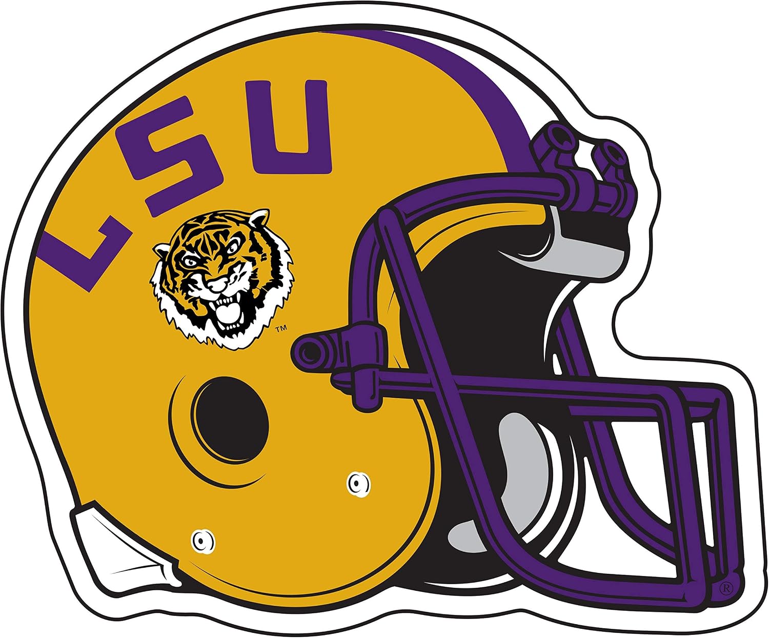 Amazon.com: LSU Decal (LSU Helmet Decal (3",4",6",12"), 3 in) : Sports ...