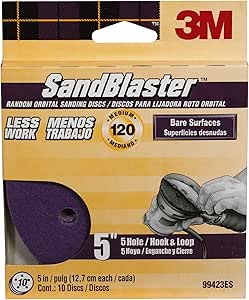 Amazon.com: 3M 99423ES-9-B Sandblaster Sanding Discs, Clear ...