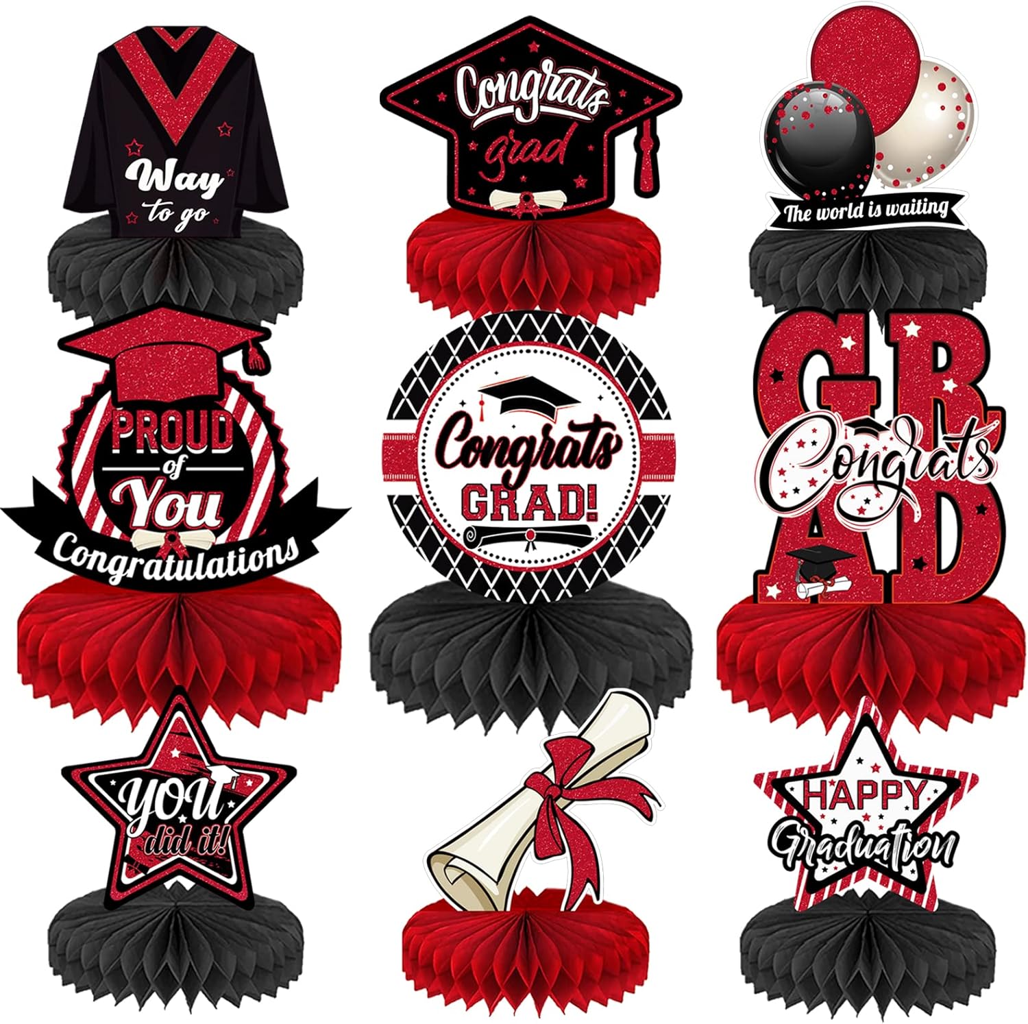 Amazon.com: Graduation Party Decorations 9PCS Graduation Centerpieces ...