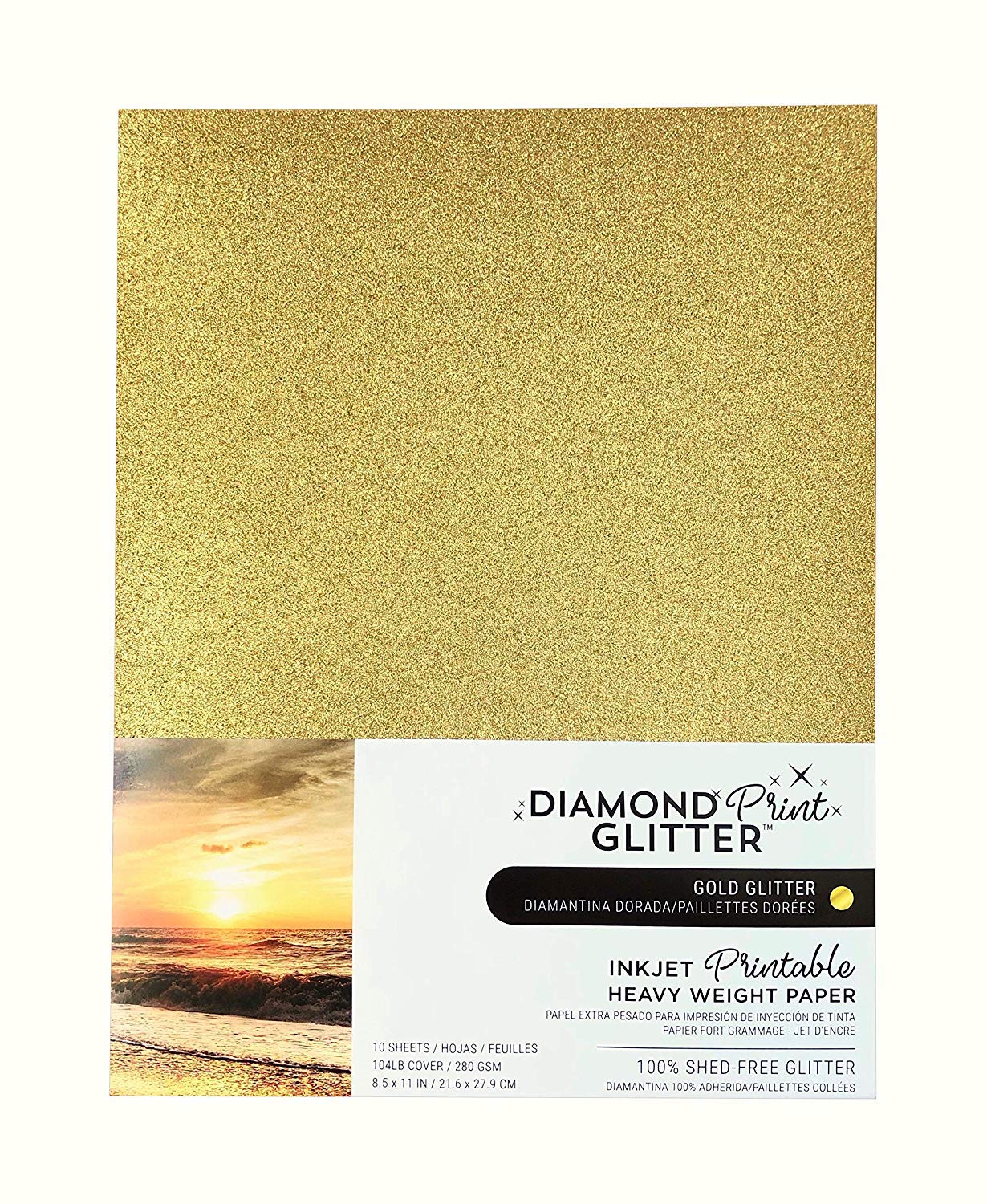Inkjet Printable Gold Glitter Paper : Amazon.in: Office Products
