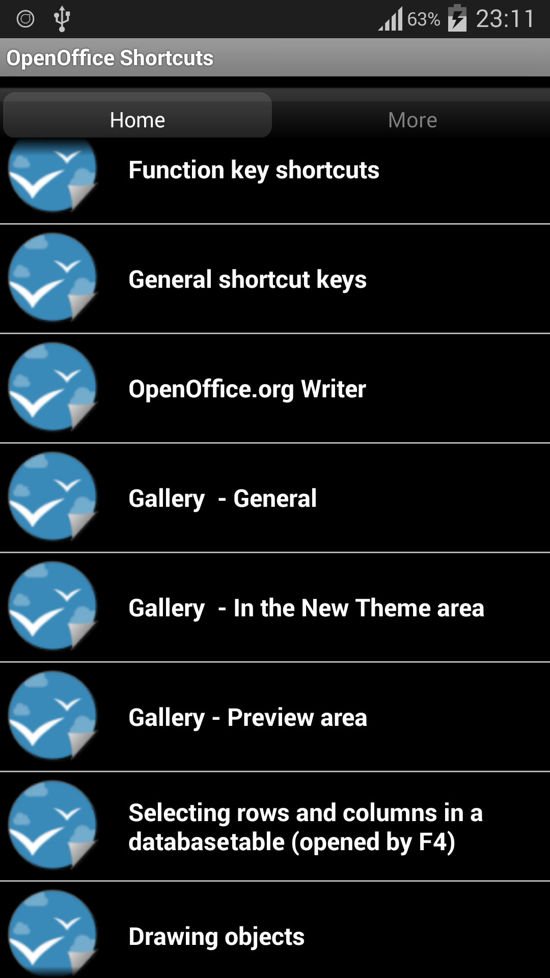 OpenOffice Shortcuts - App on the Amazon Appstore