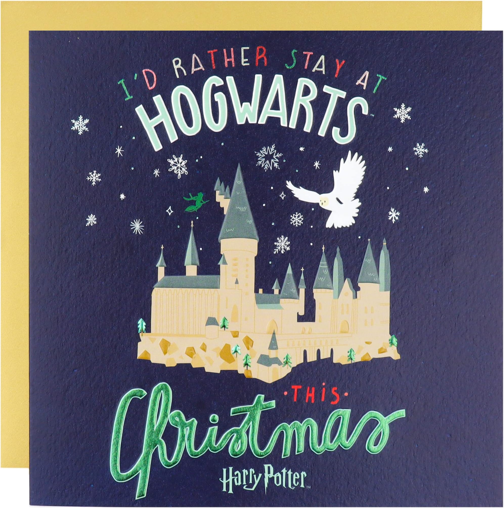 Cardology - Harry Potter Christmas Card - I'd Rather Stay At Hogwarts ...