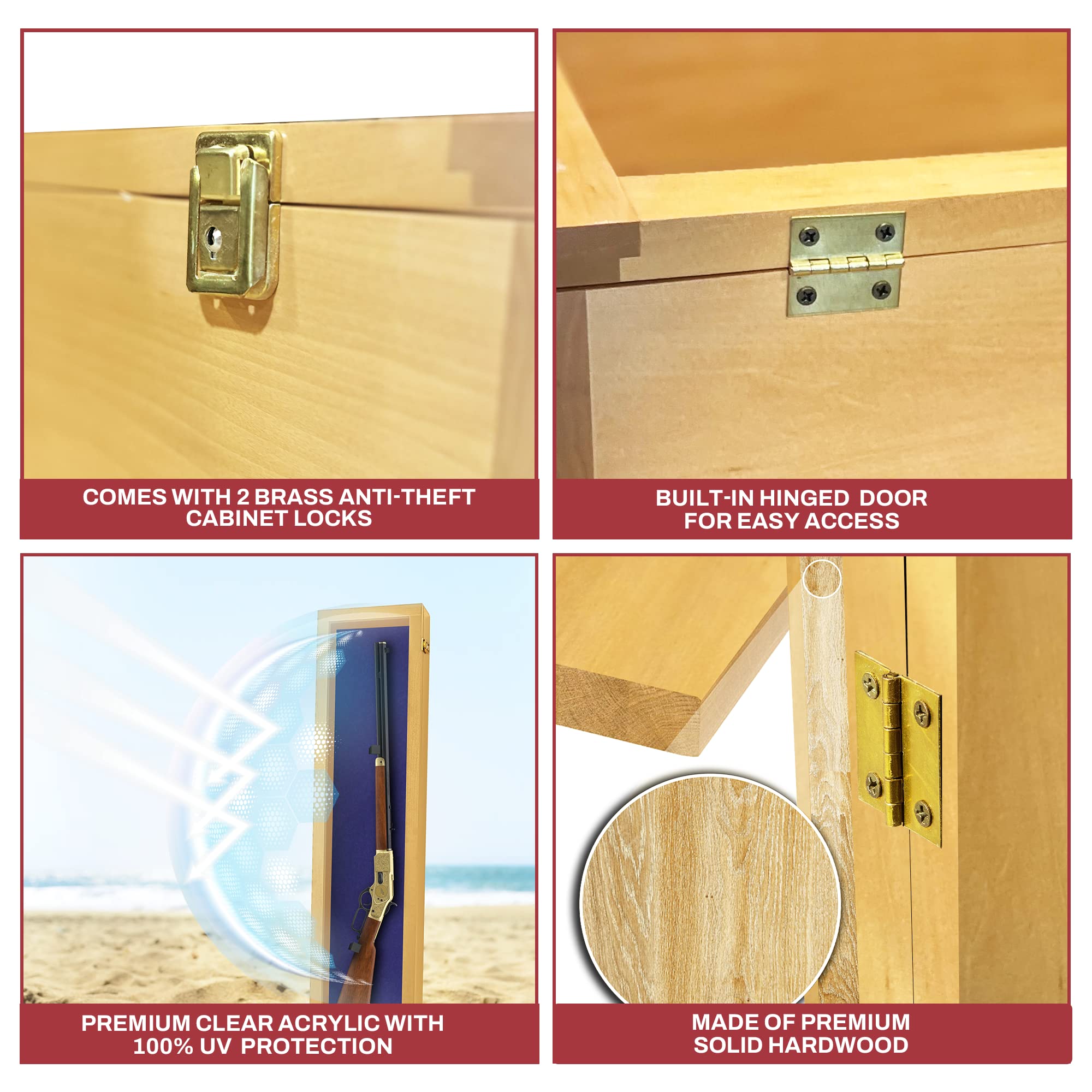 Snapklik.com : PENNZONI Gun Display Case - Lockable Rifle Display Case ...
