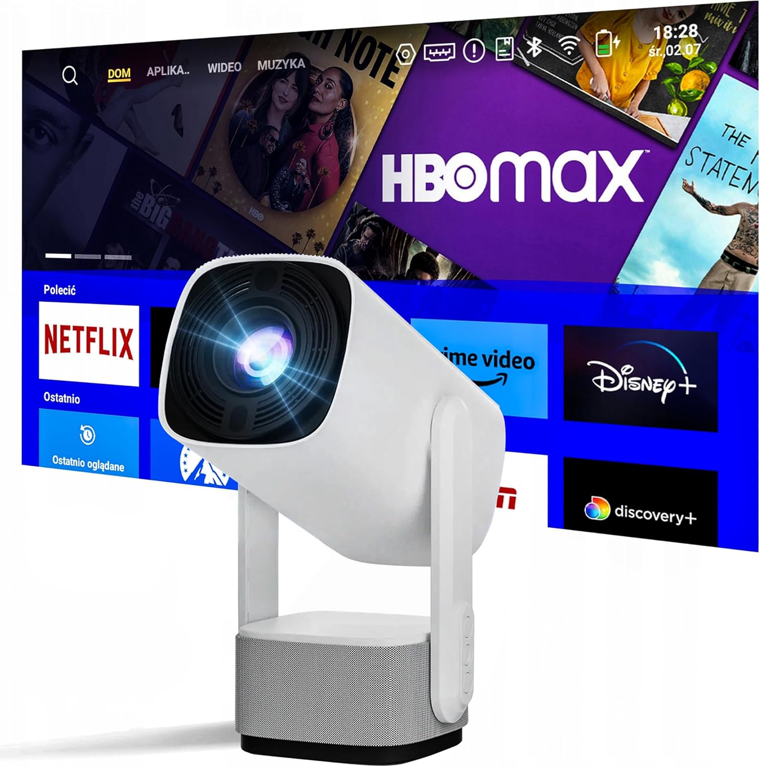 Toshionics Portable Mini Cinema Rechargeable Projector 5000 Lumens HD ...