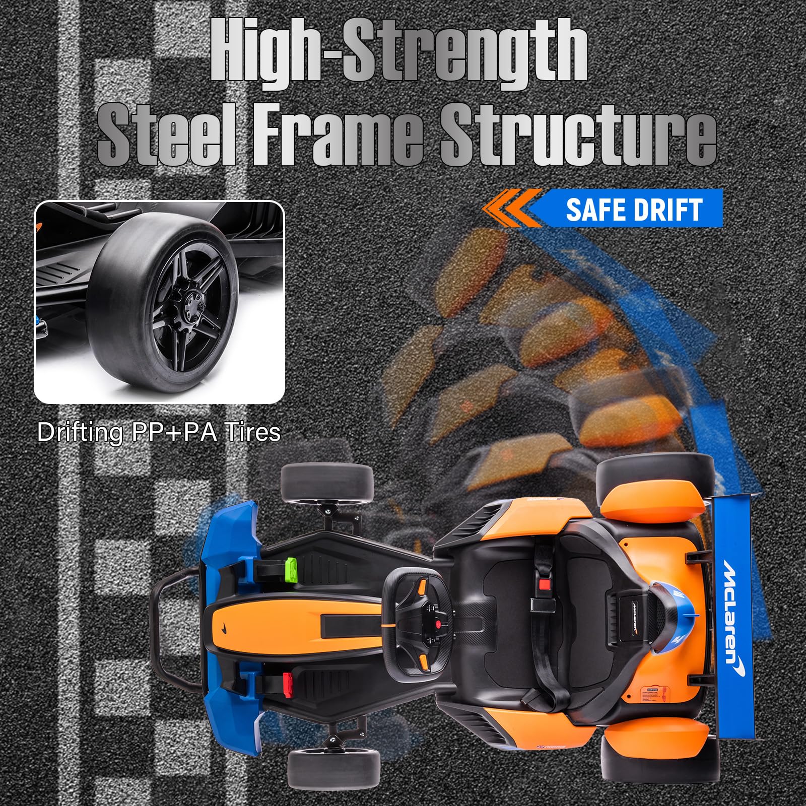 Snapklik.com : 24V Electric Go Kart For Kids, Licensed McLaren Go Carts ...