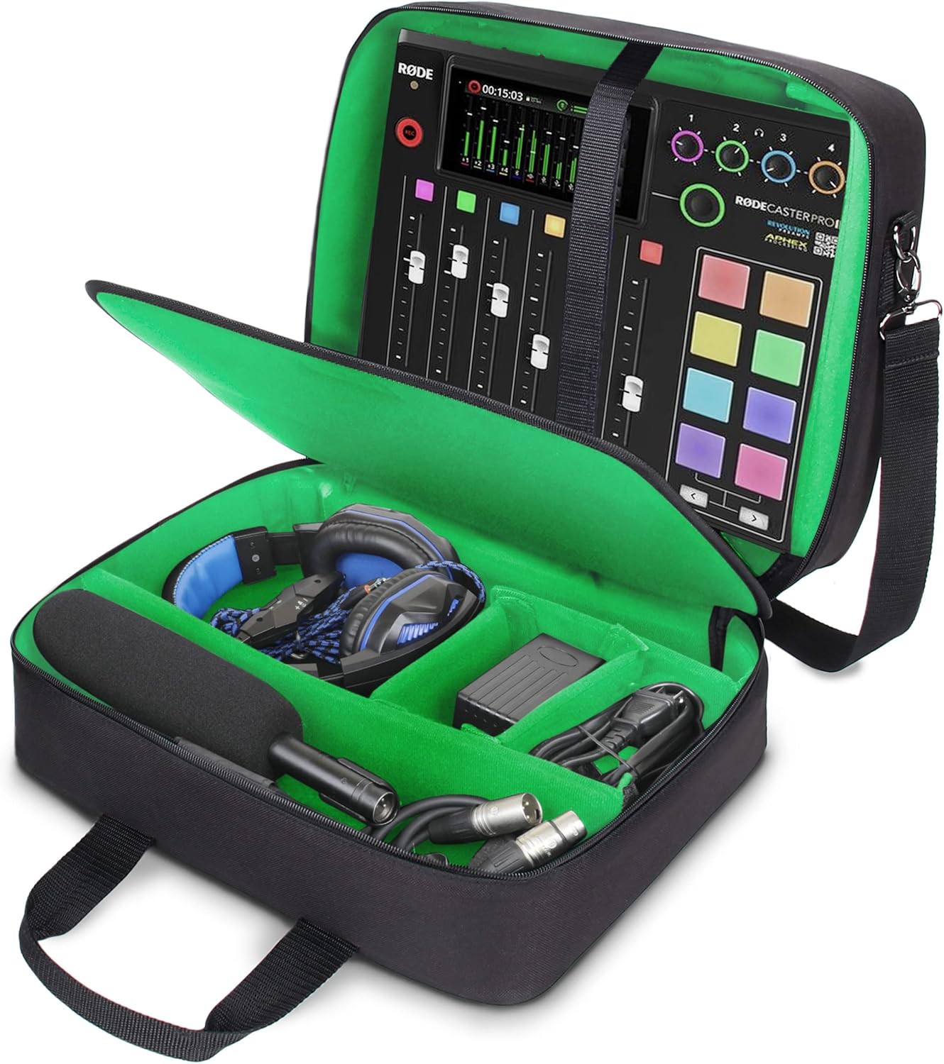 Amazon.com: USA GEAR Audio Mixer Case - Podcast Mixer Travel Case with ...