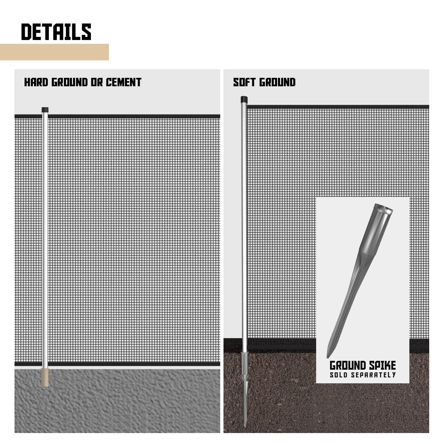 Snapklik.com : TANG Pool Fence For Inground Pools Removable Safety Mesh ...