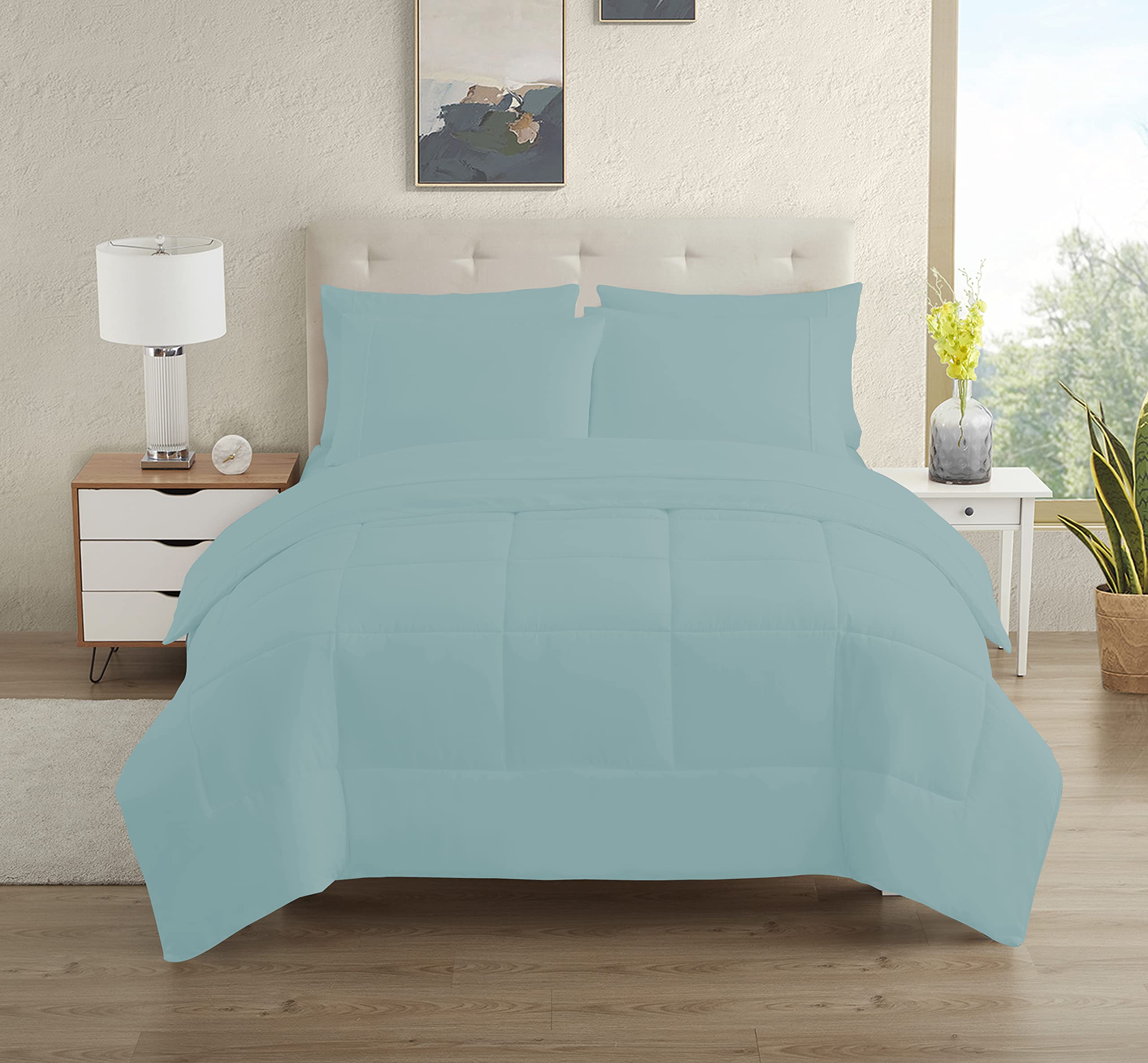 Amazon.com: Dorm Room Essentials College Bedding Comforter Set 5 Piece ...