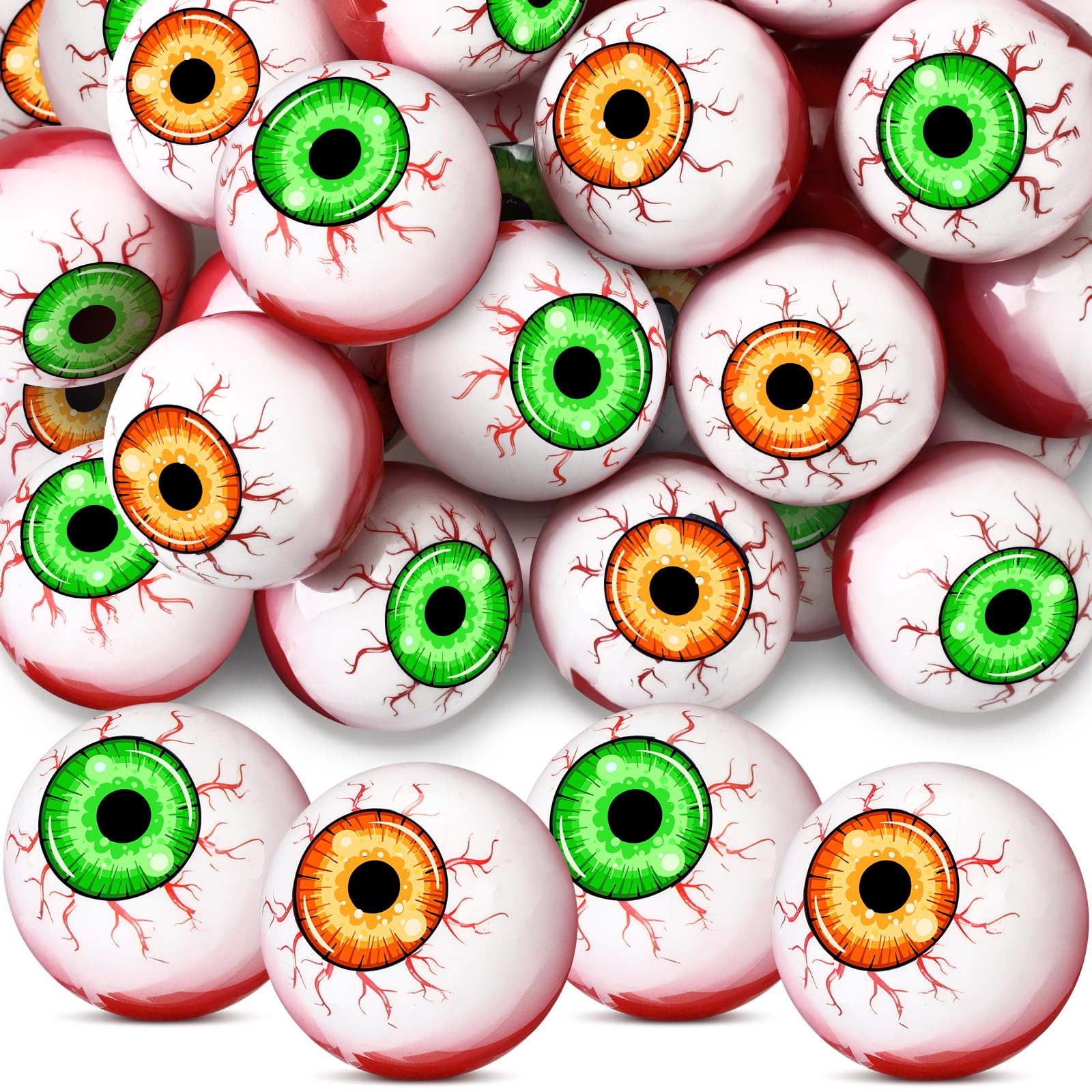 Amazon.com: Colingmill 24 Pcs 1.38 Inch Halloween Eyeballs Decorations ...