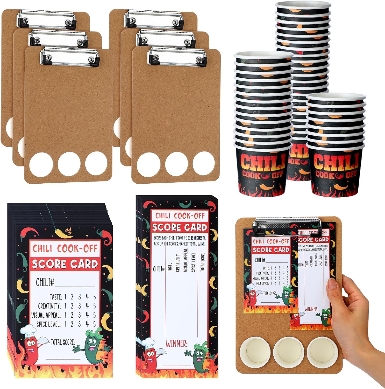 Amazon.com: ShinyMatch 171 Pcs Chili Cook Off Contest Voting Set ...