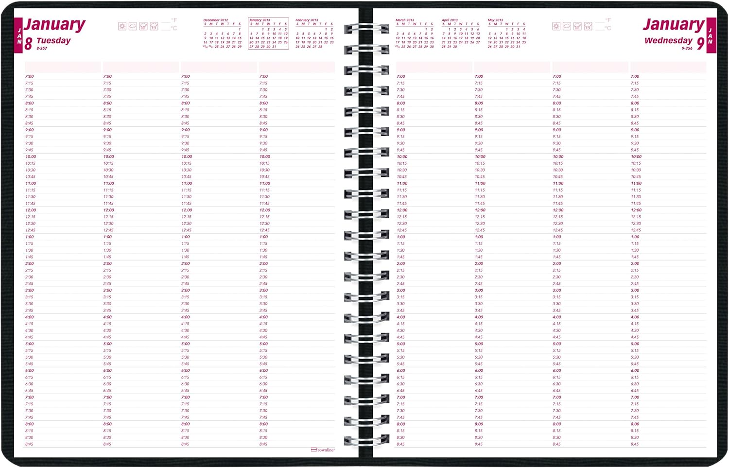Amazon.com : Blueline Daily Professional Appointment Book for 2014 ...