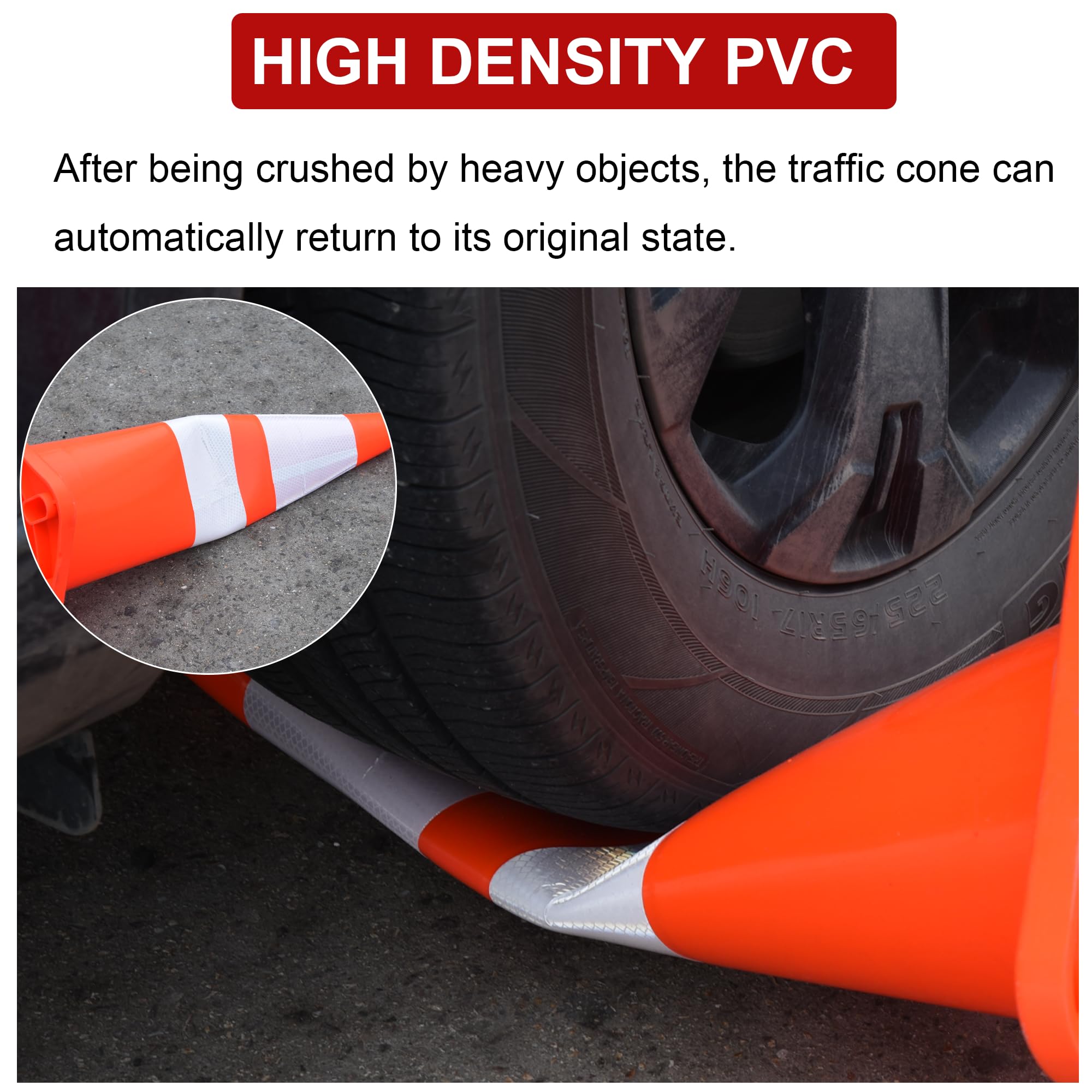 Snapklik.com : OrangeStar 28" Orange Traffic Cones 8 Pcs Safety Cones ...