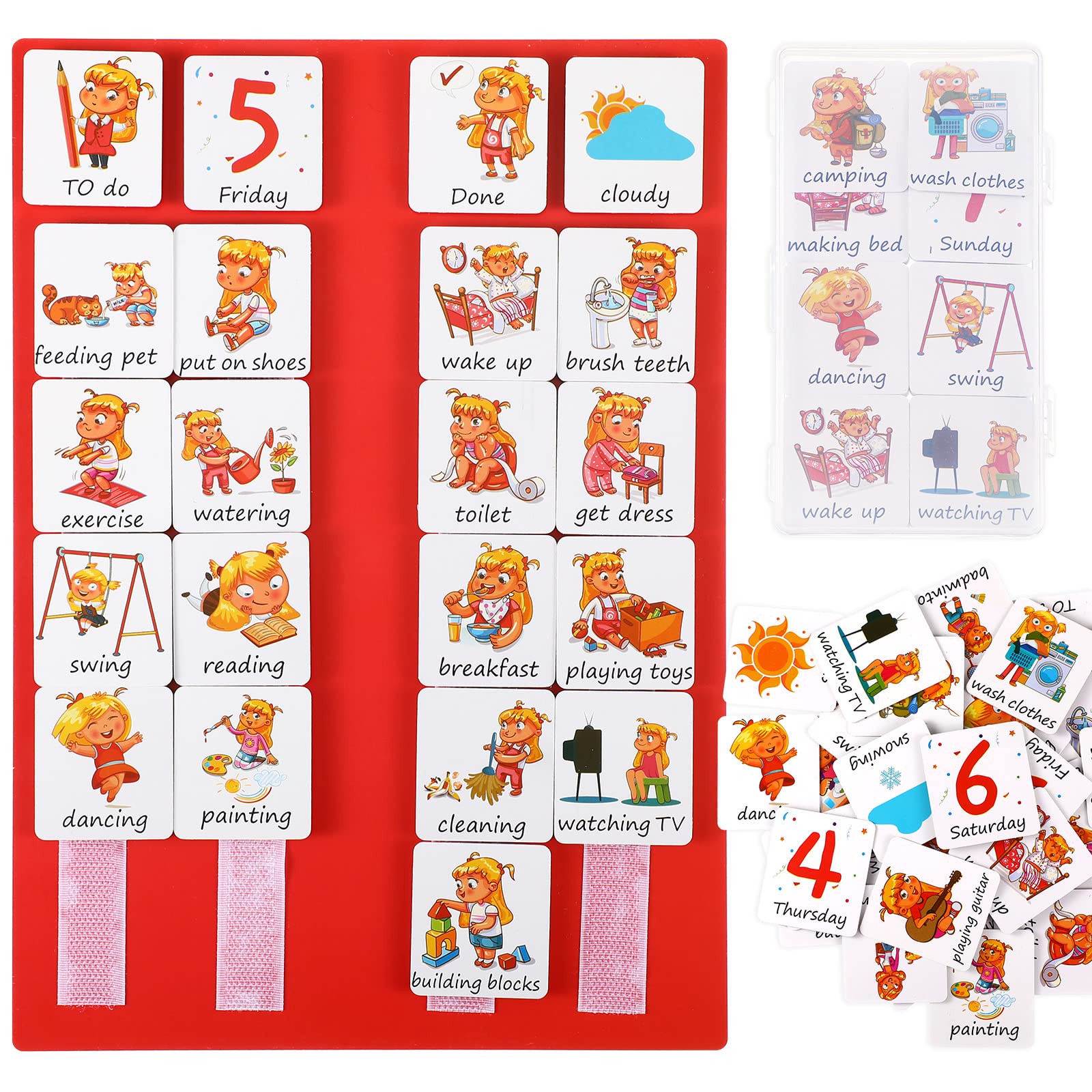 Buy 49PCS ASD Visual Schedule for Kids Daily Toddlers Behavior Schedule ...