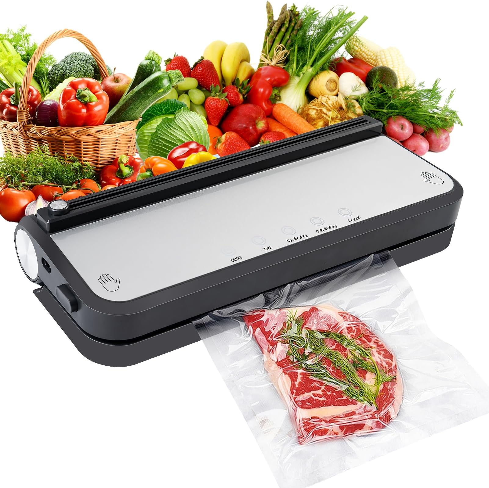 Amazon.com: Etunsia Vacuum Sealer, Food Vacuum Sealer Machine for Dry ...