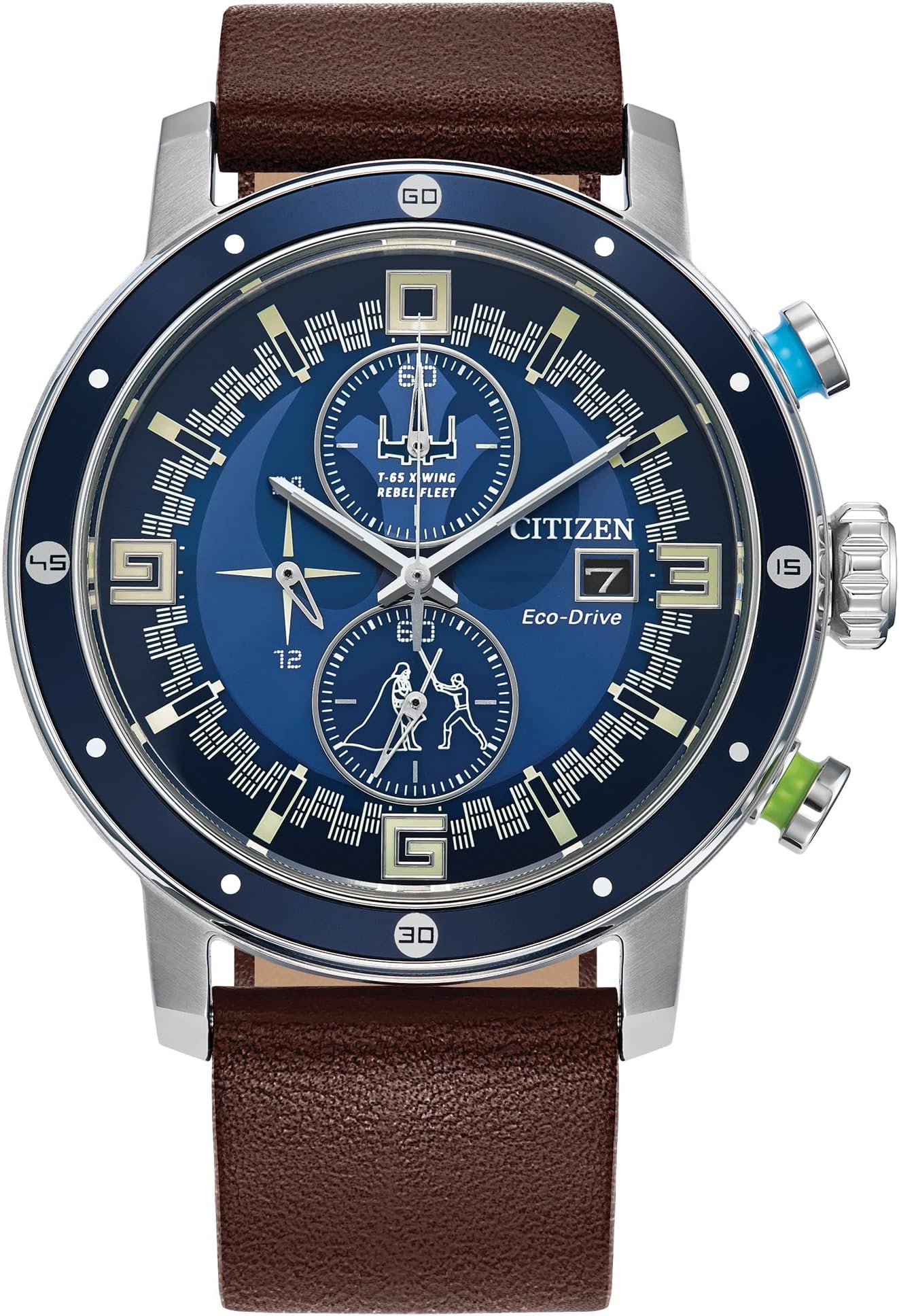 Citizen Eco-Drive Star Wars Luke Skywalker Reloj cronógrafo de acero ...
