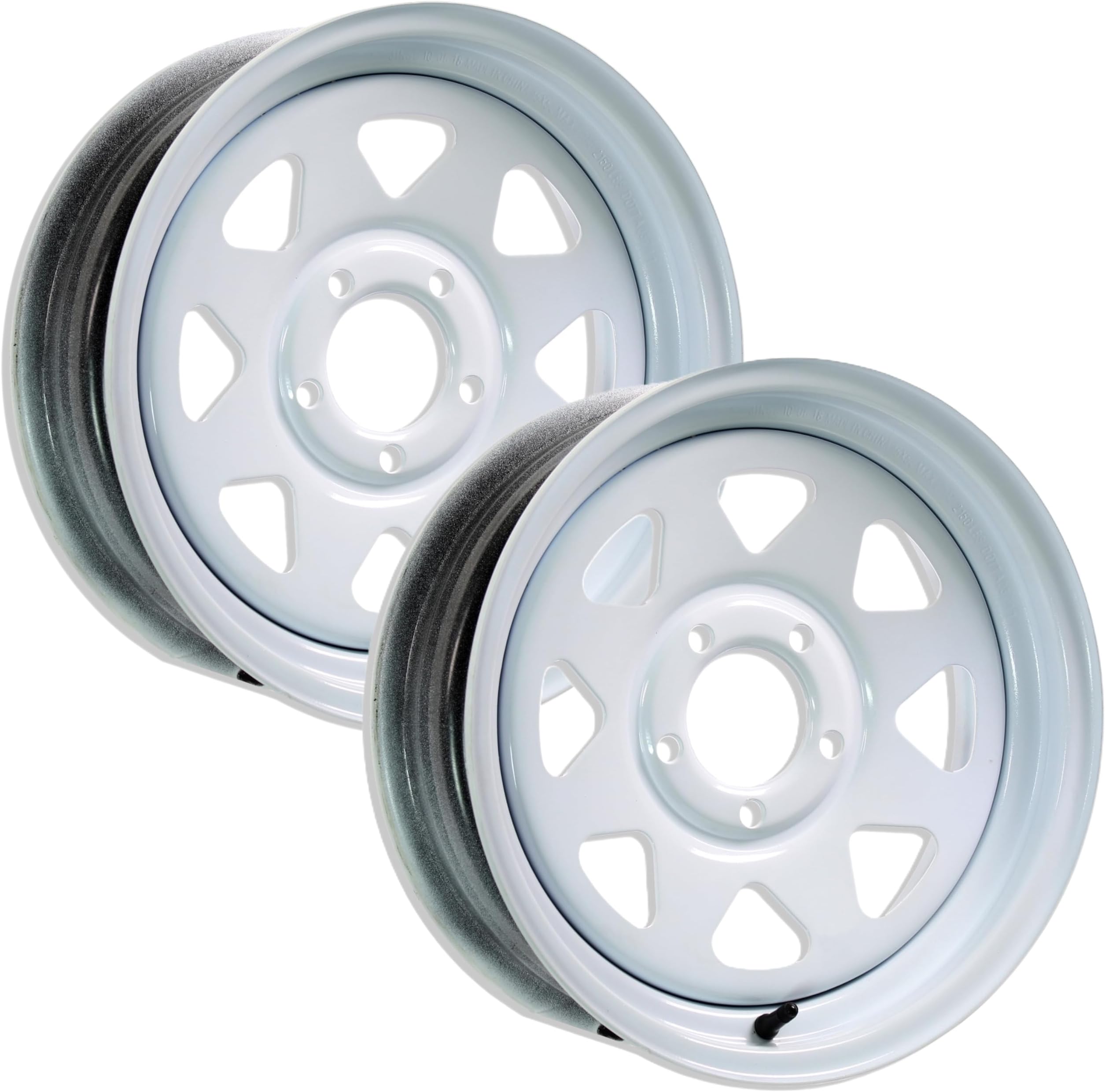 Amazon.com: eCustomrim Trailer Wheel White Rim 15" Spoke Style SPECIAL ...