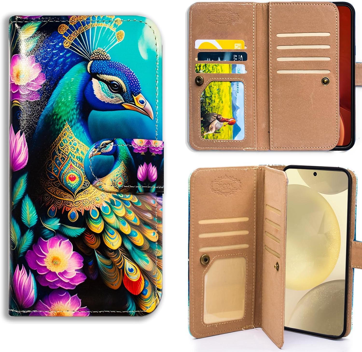 Amazon.com: Bcov Case for Samsung Galaxy S25 Ultra,Colorful Peacock ...