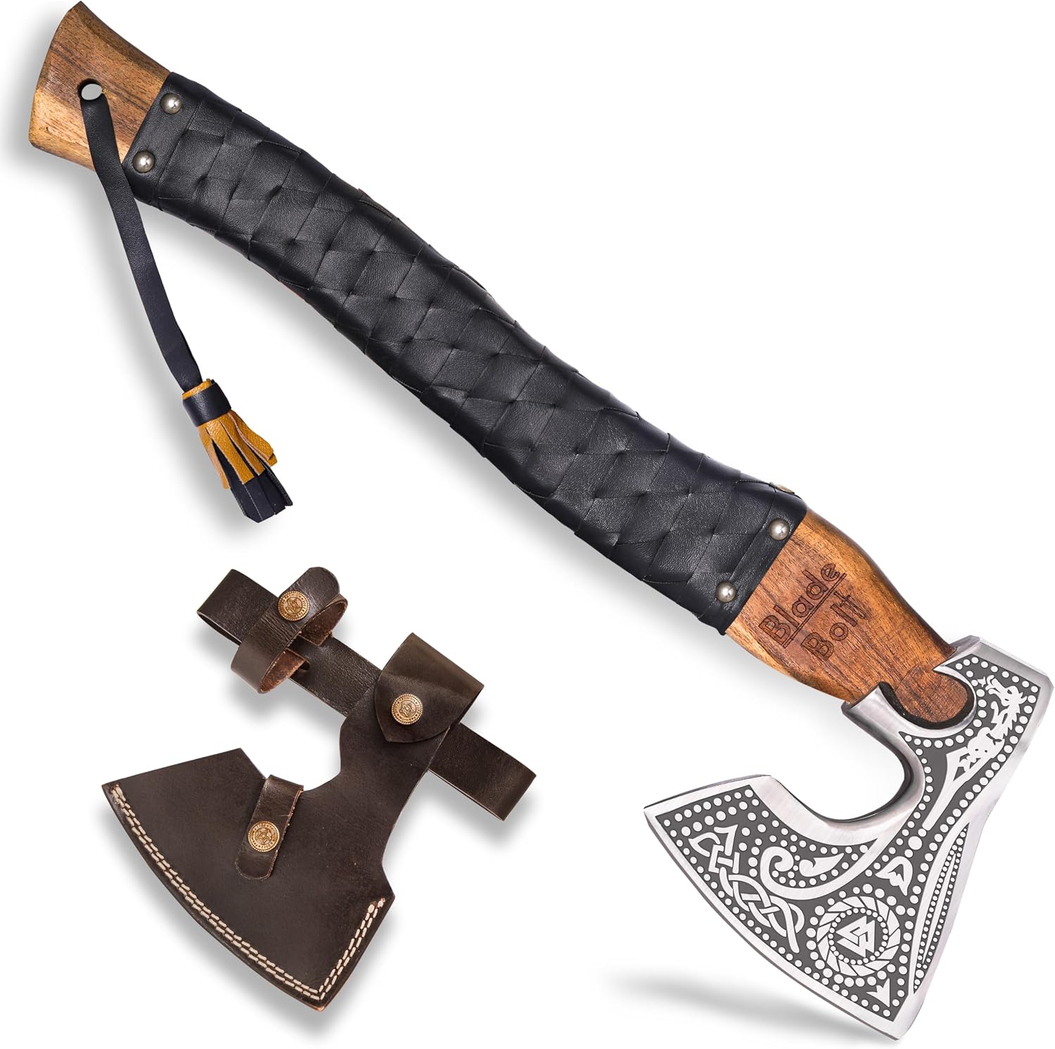 Amazon.com : AX6000 Custom Forged Viking Axe – 20" Bearded Camping Axe ...