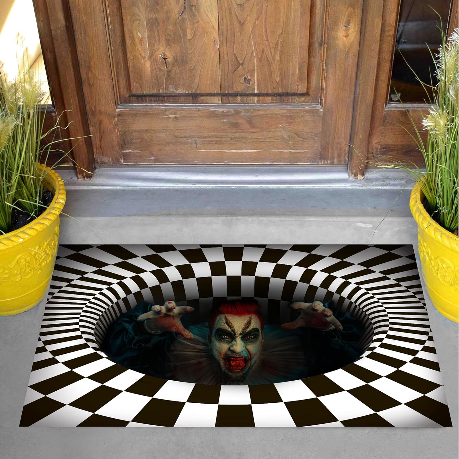 Amazon.com: JOYIN 30” x 17” Halloween 3D Vortex Illusion Doormat ...
