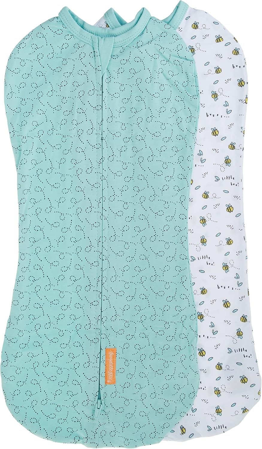 SwaddleMe Pod – Size Small/Medium, 0-3 Months, 2-Pack (Little Bees) No ...