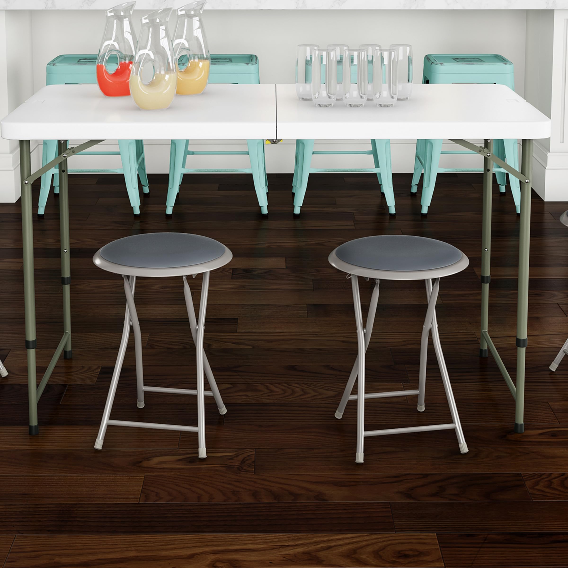 Amazon.com: Lavish Home Folding Bar Stools - Set of 2 Heavy-Duty 18 ...