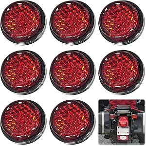 Motorcycle Number Plate Reflectors,8 Pack Reflectors for Gate Posts ...