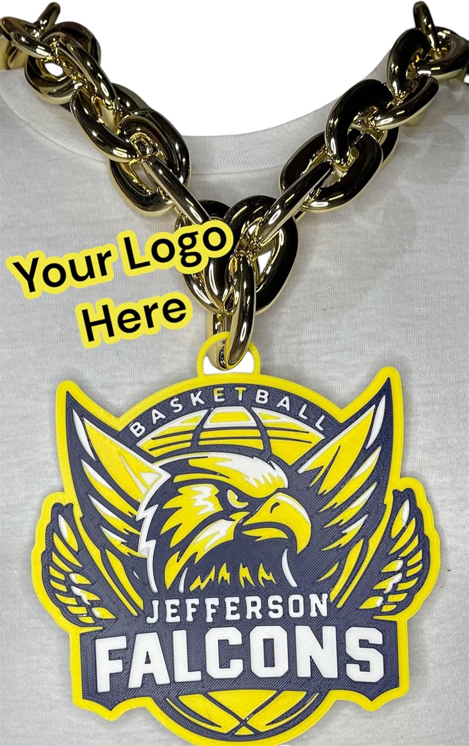 Amazon.com: Custom Made Team Logo Fan Chain, Turnover Chain- Your Logo ...