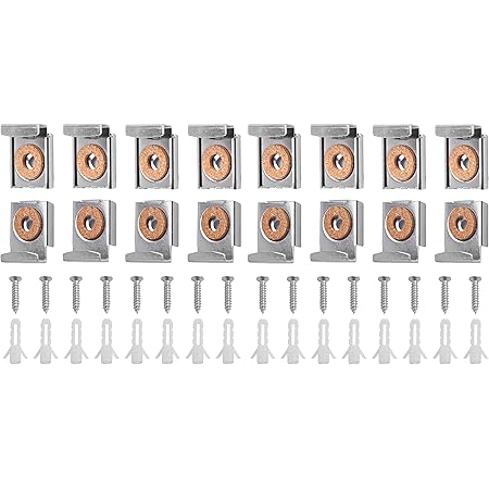 Mirror Hanger Clips Set, 4Sets (16 Pieces) Unframed Mirror Mount Clips ...