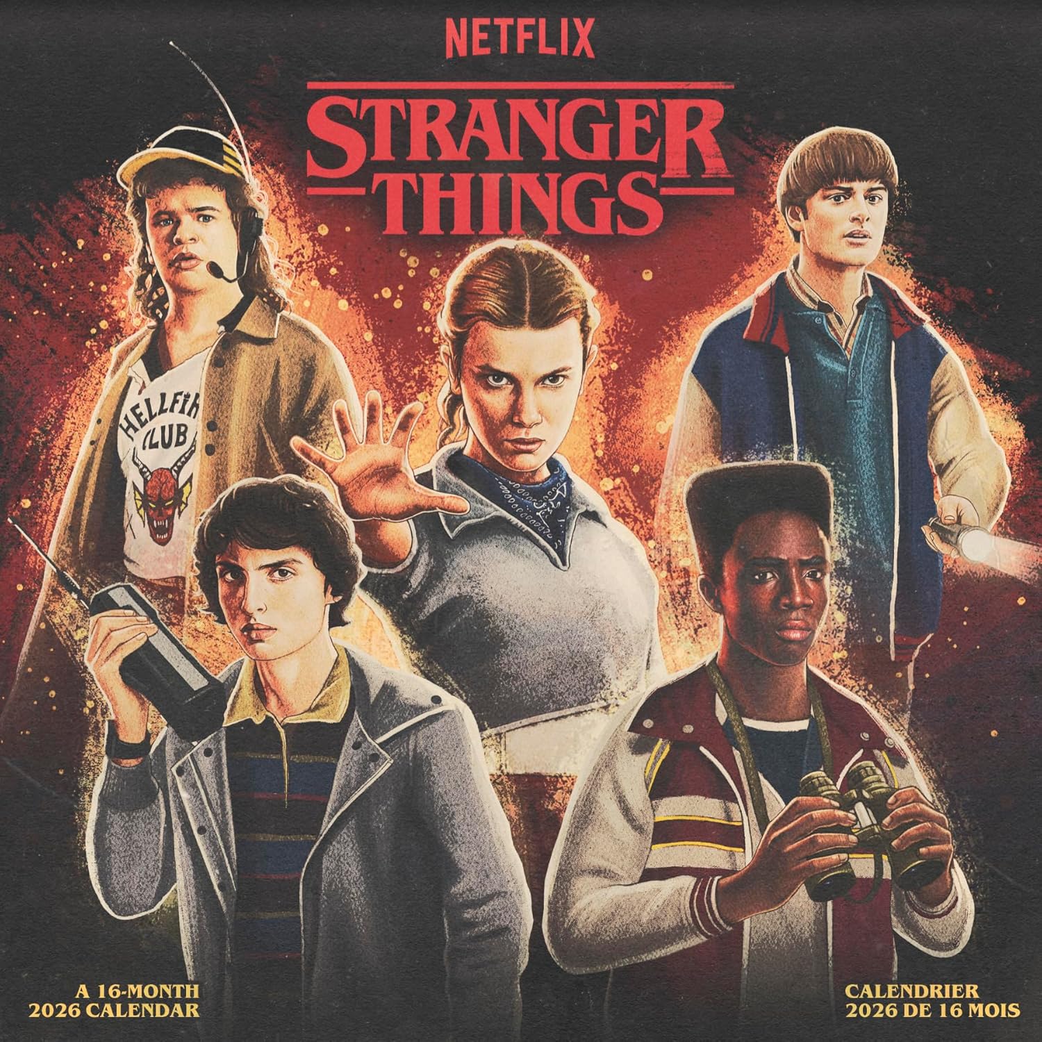 2026 Stranger Things 5 (Bilingual French) Wall Calendar (English and ...