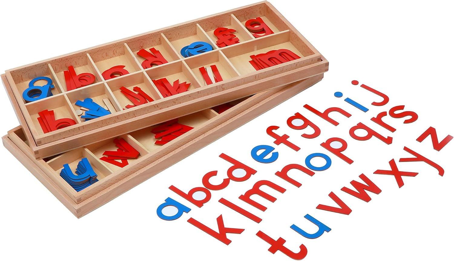 Amazon.com: Large Movable Alphabet (Red & Blue)-Montessori Movable ...