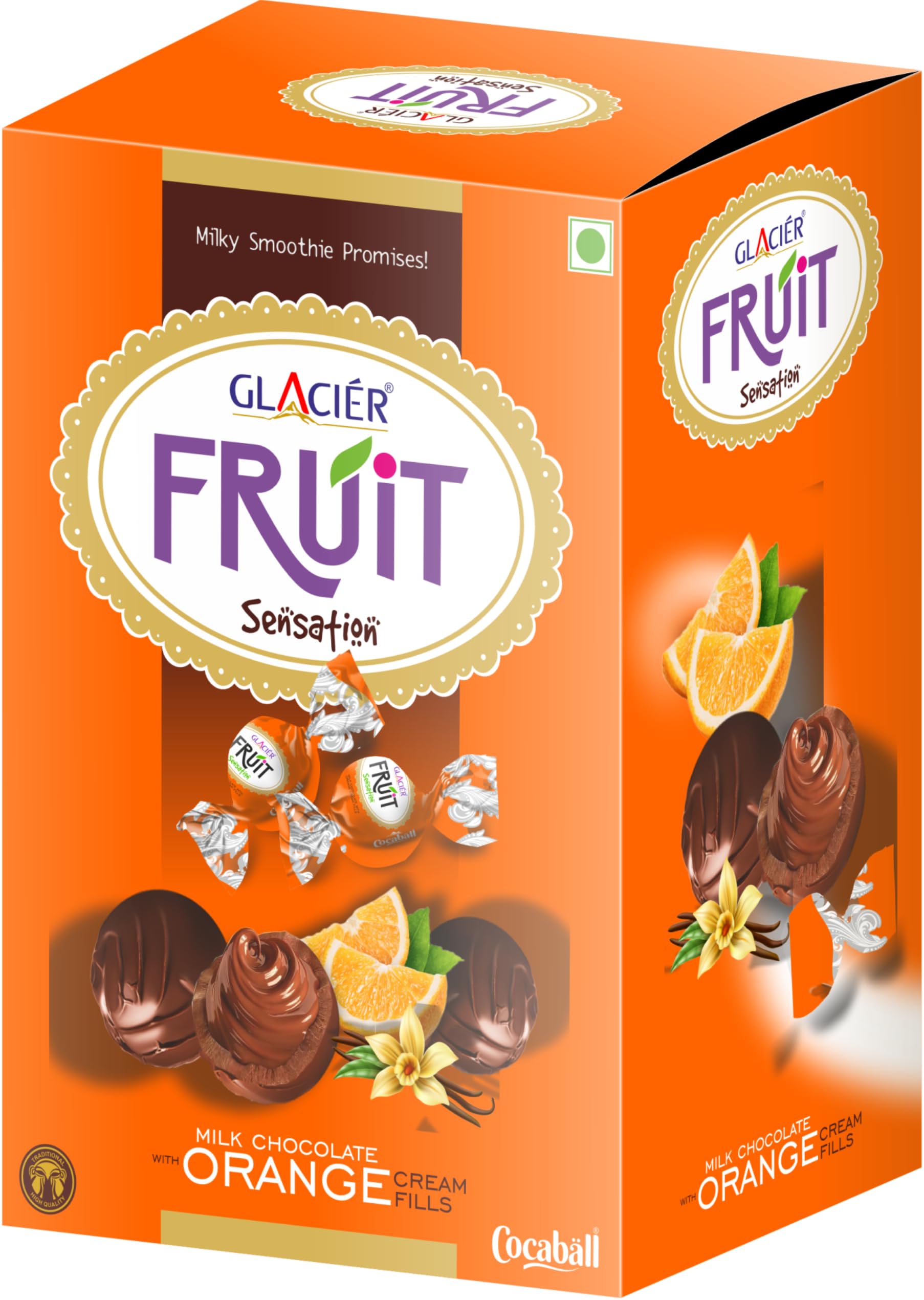 Glacier Fruit Sensation Cocaball Milk Chocolate With Orange Cream Fills ...