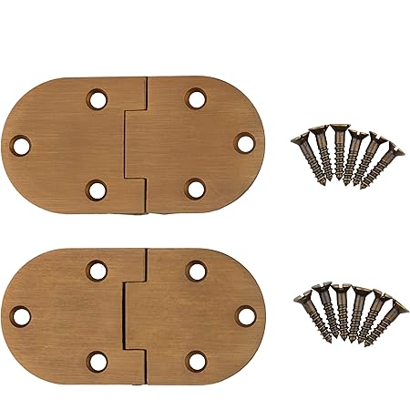 Antiqued Brass Butler Tray Hinge | 90 and 180 Degree Stop | Pack of 2 ...