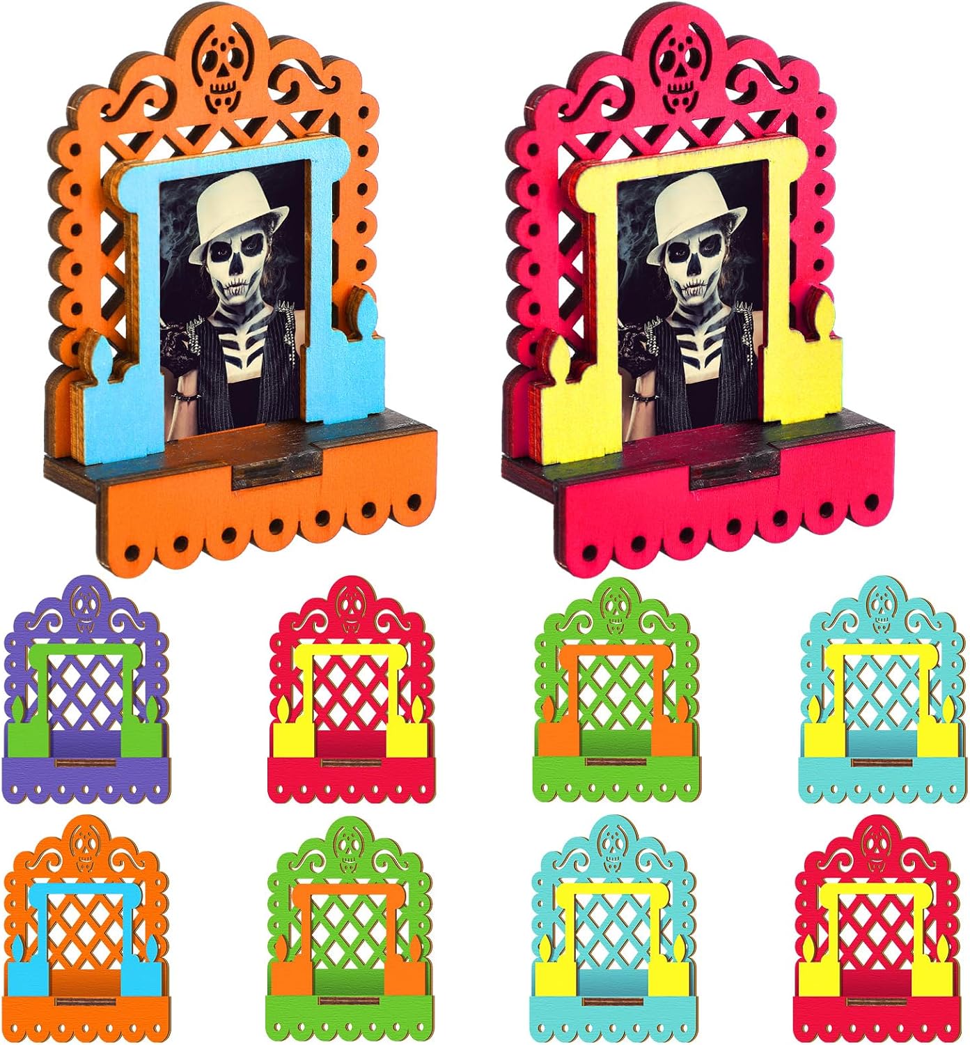 Amazon.com - Weysat 10 Sets Dia De Los Muertos Decorations Mini Day of ...