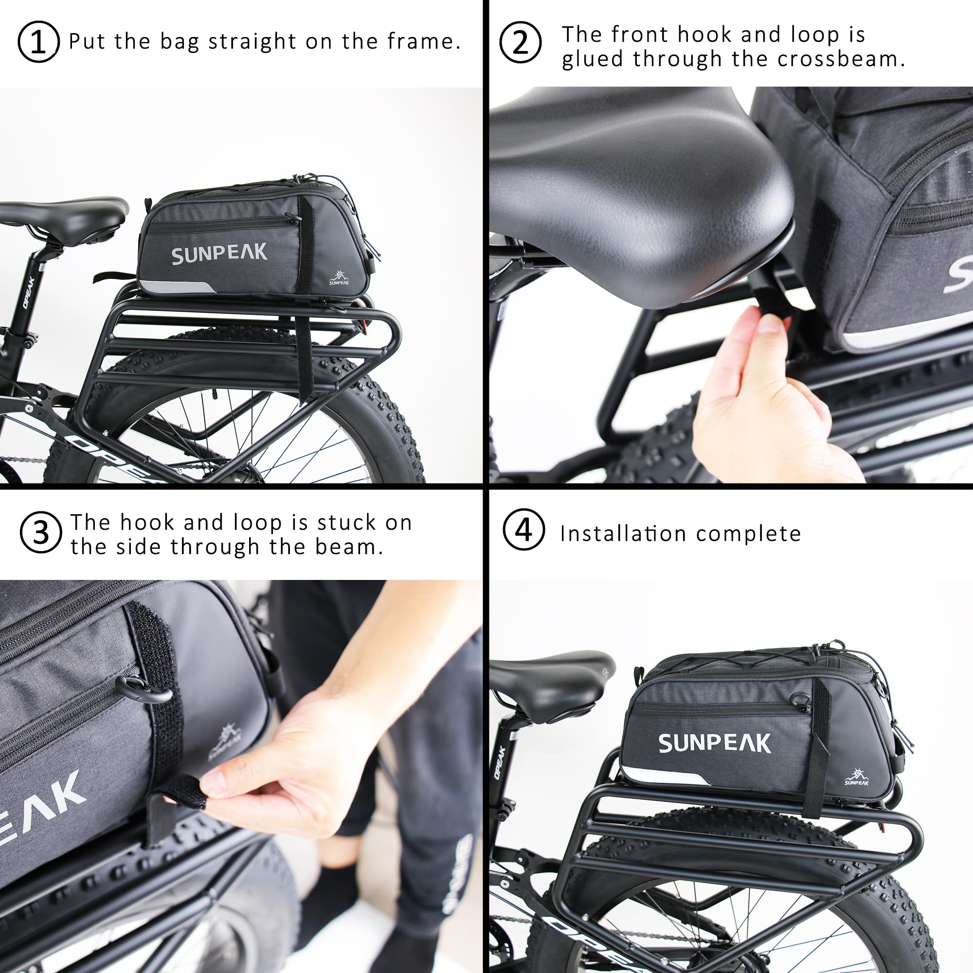 Snapklik.com : Bike Rack Bag Bicycle eBike Trunk Travel Bag Waterproof ...