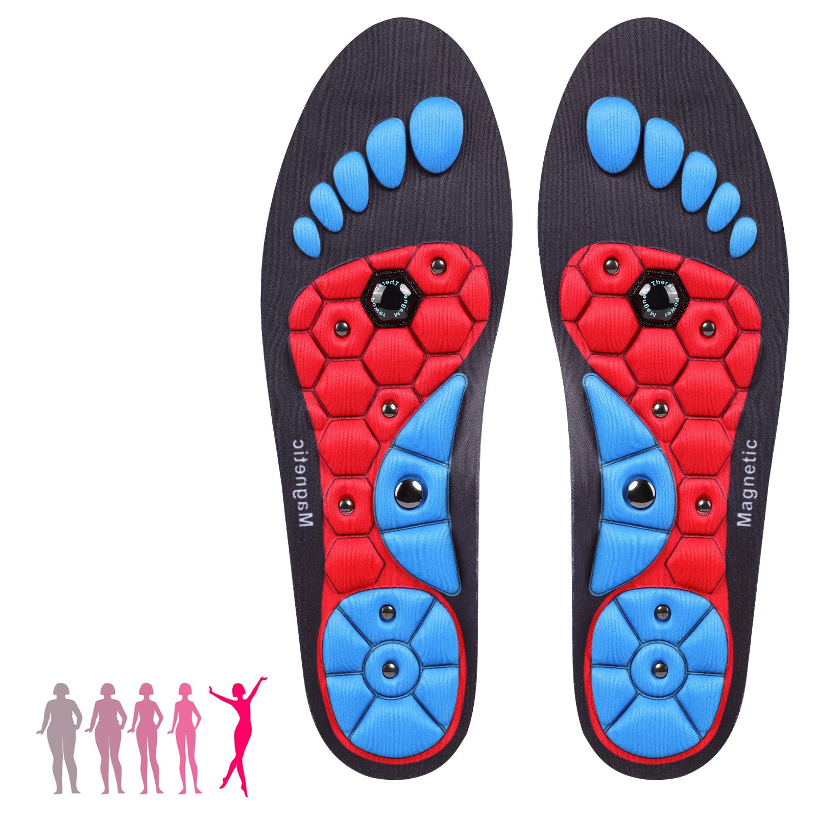 Acupressure Insoles, Acupuncture Point Massage Insoles for Women Men ...