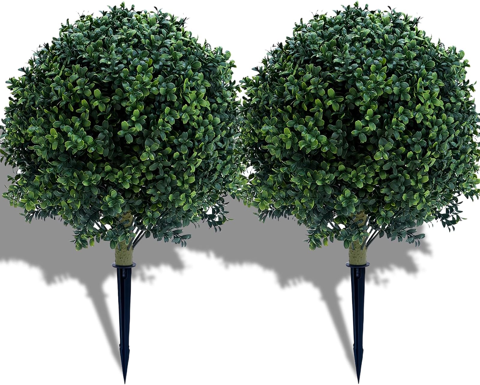 Amazon.com - 23.6 Inches Set of 2 Artificial Boxwood Topiary Ball Trees ...