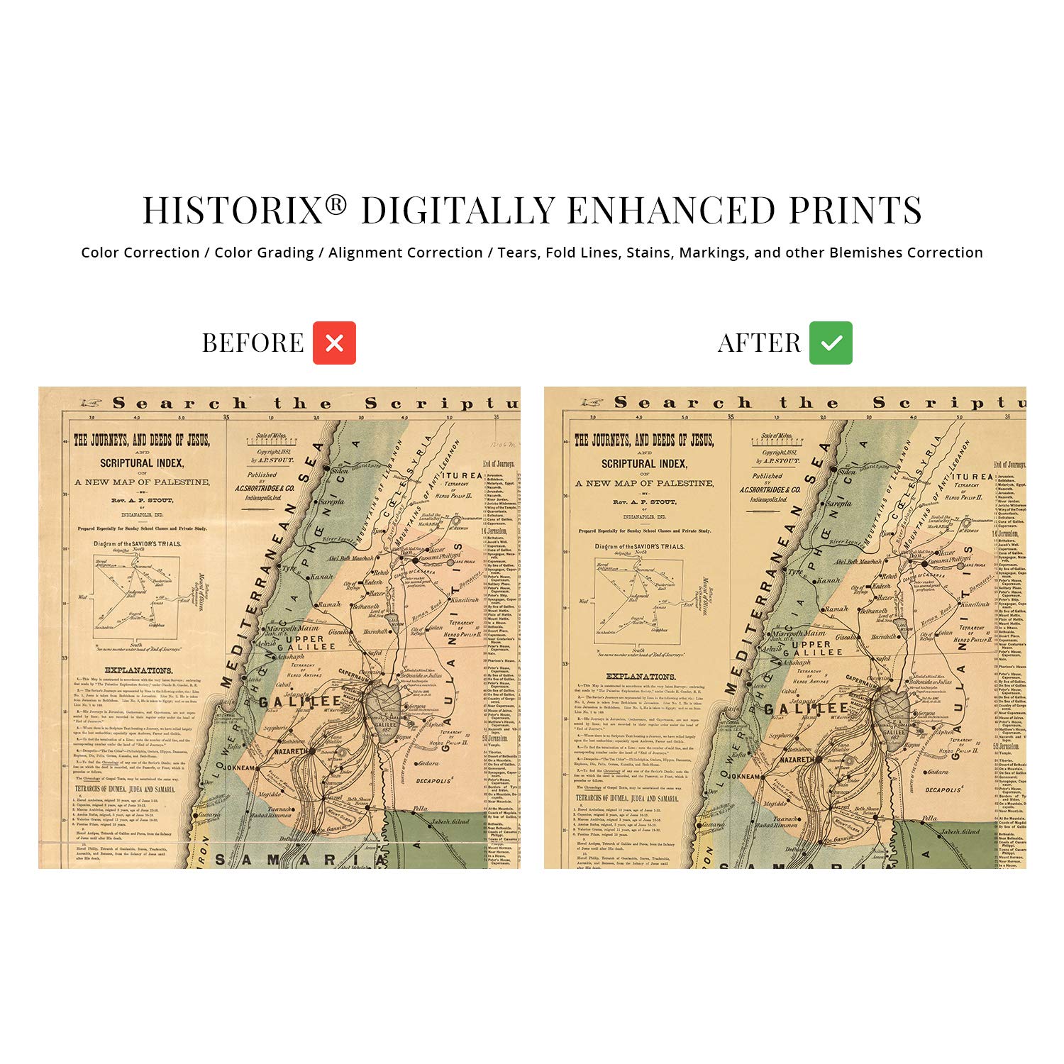 Snapklik.com : HISTORIX Vintage 1881 The Journeys And Deeds Of Jesus ...