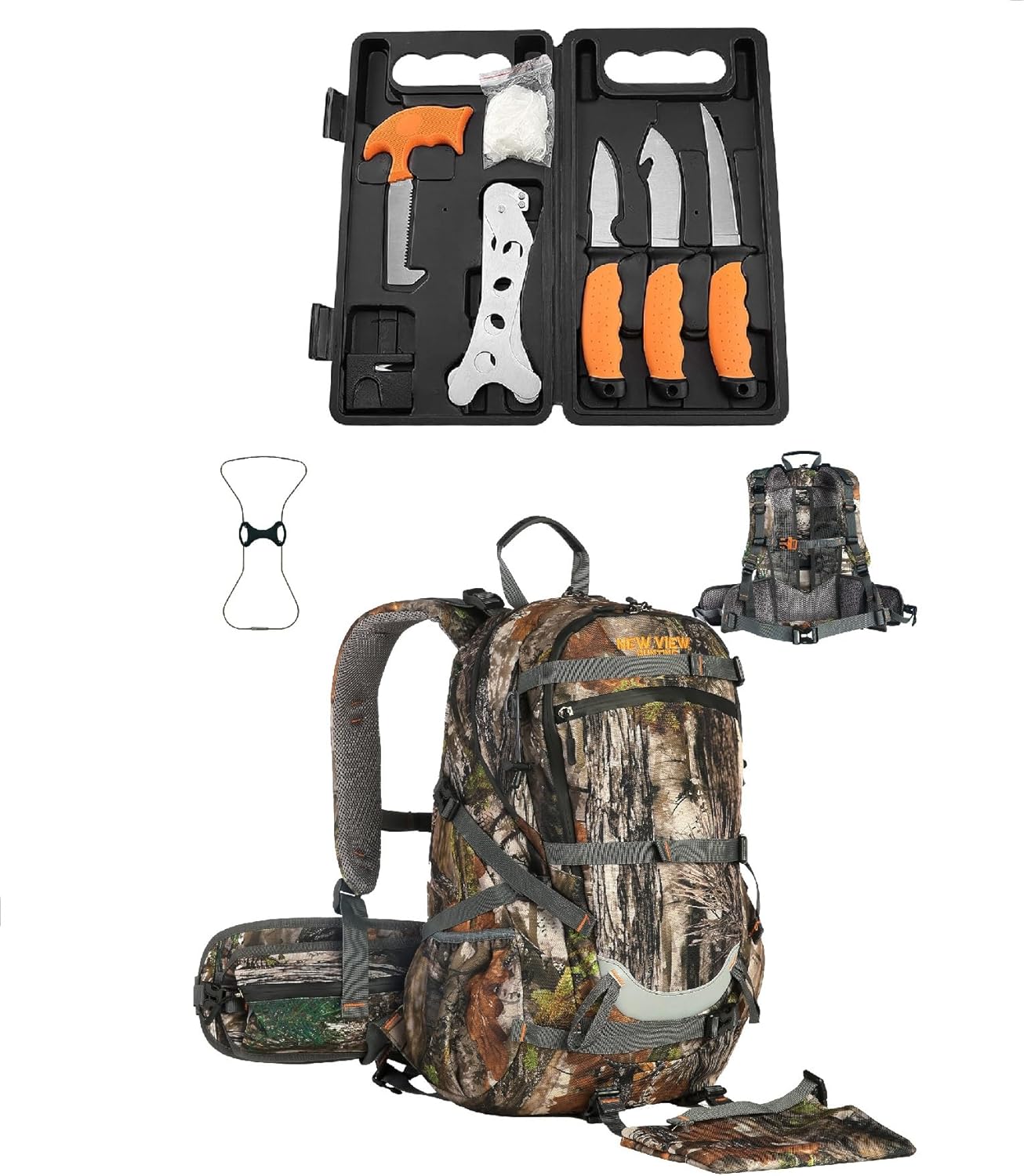 Amazon.com: NEW VIEW 35L Hunting Backpack & Hunting Knife Set : Sports ...