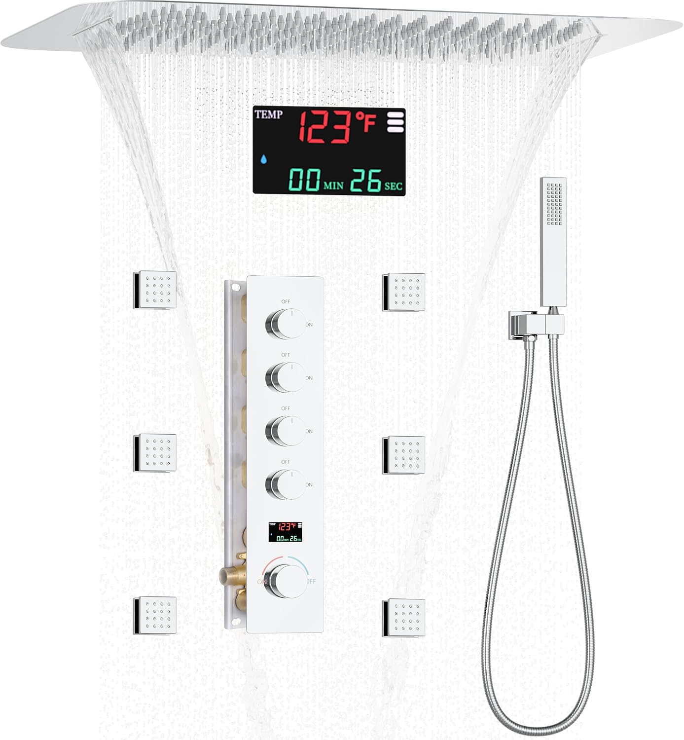Amazon.com: AYIVG 16 * 24 Inch Multi Functions Thermostatic Full Body ...