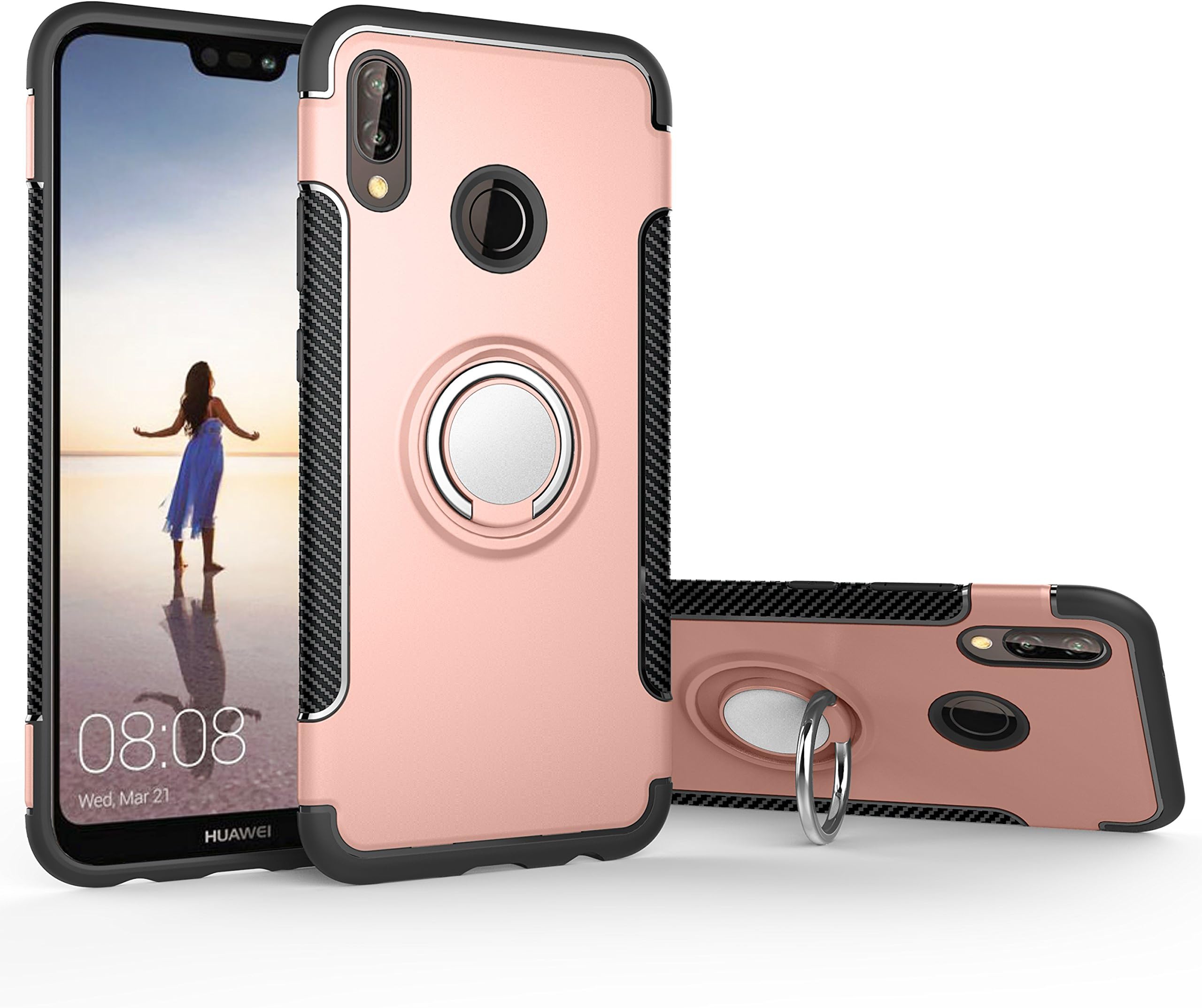 Amazon.com: Orzero TPU + PC Hybrid Dual Layer Case for Huawei Honor 7X ...