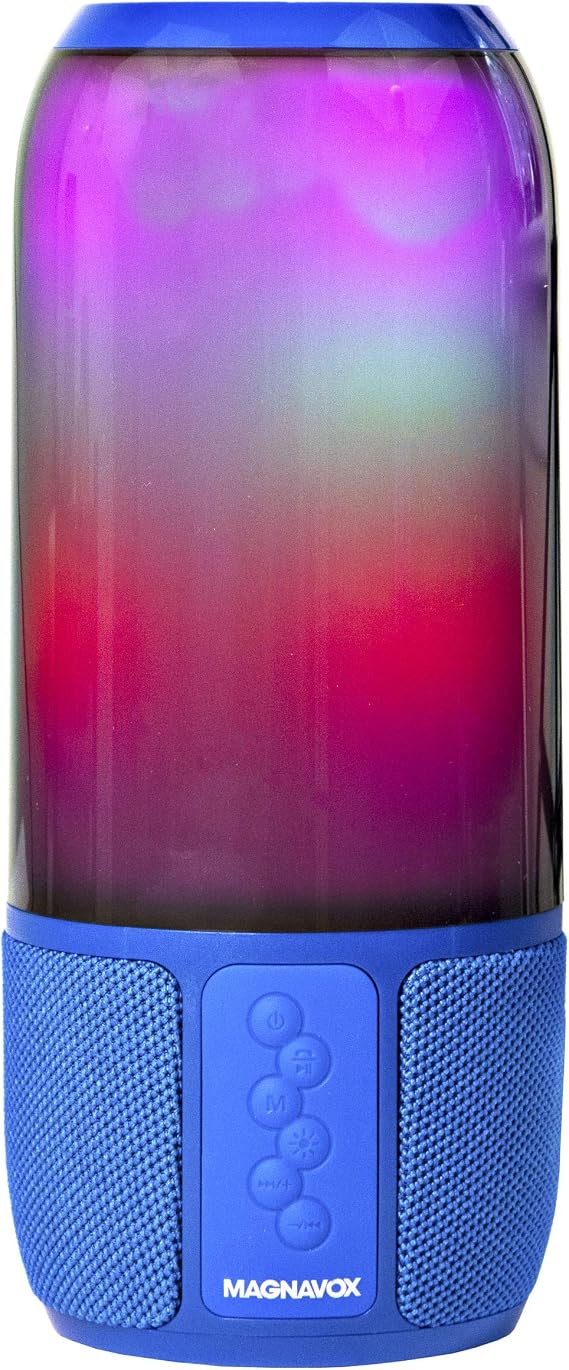 Magnavox MMA3752-BL Bluetooth Speaker with Vertical Color Changing ...