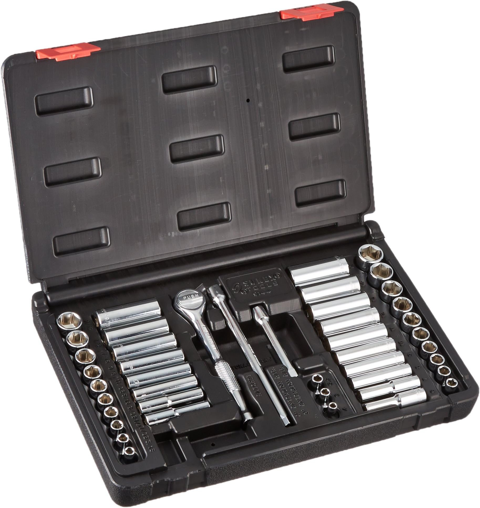 Amazon.com: Sunex 5681 8 Piece 1" Drive Deep SAE Impact Socket Set ...