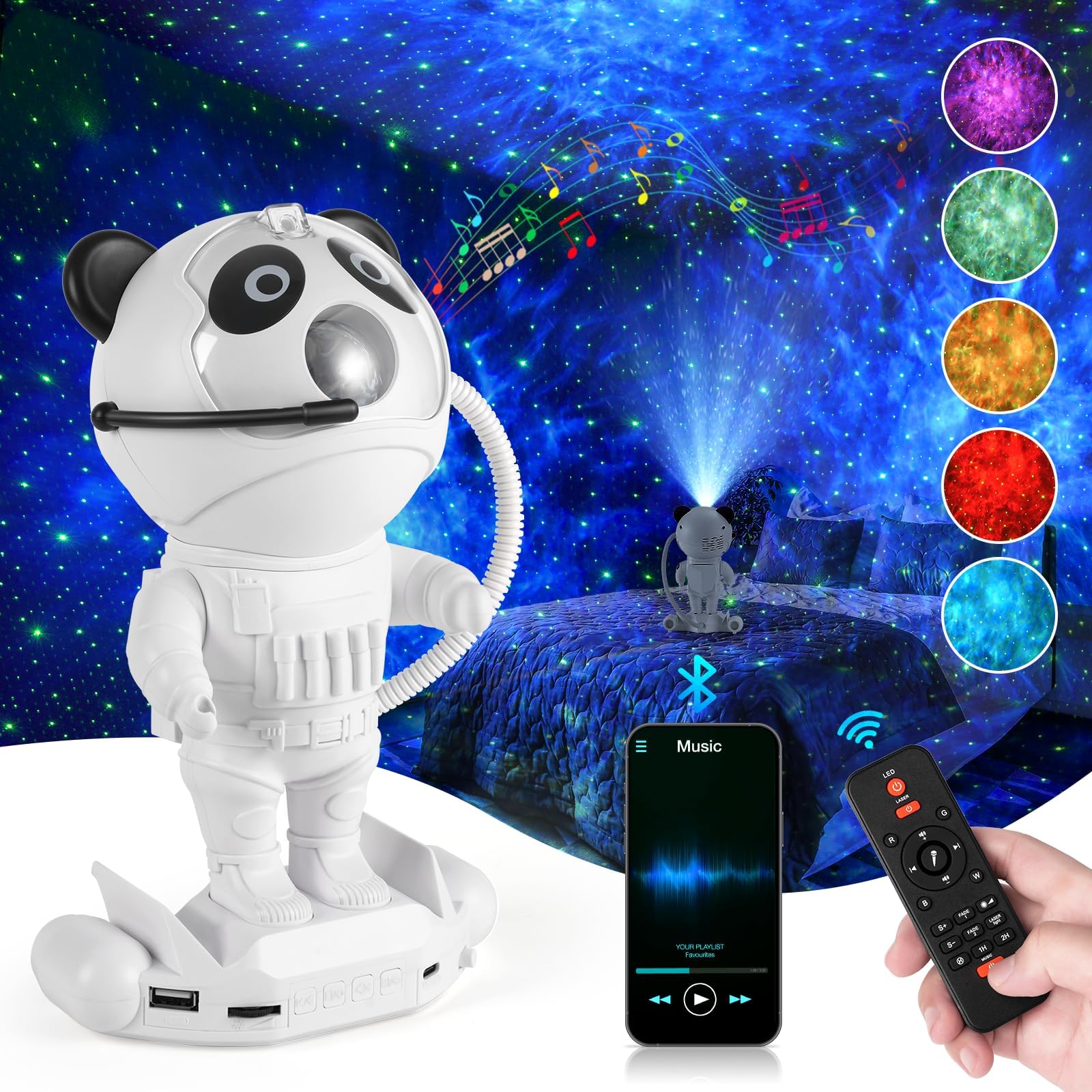 Astronaut Galaxy Projector Star Projector, Kids Night Light with ...