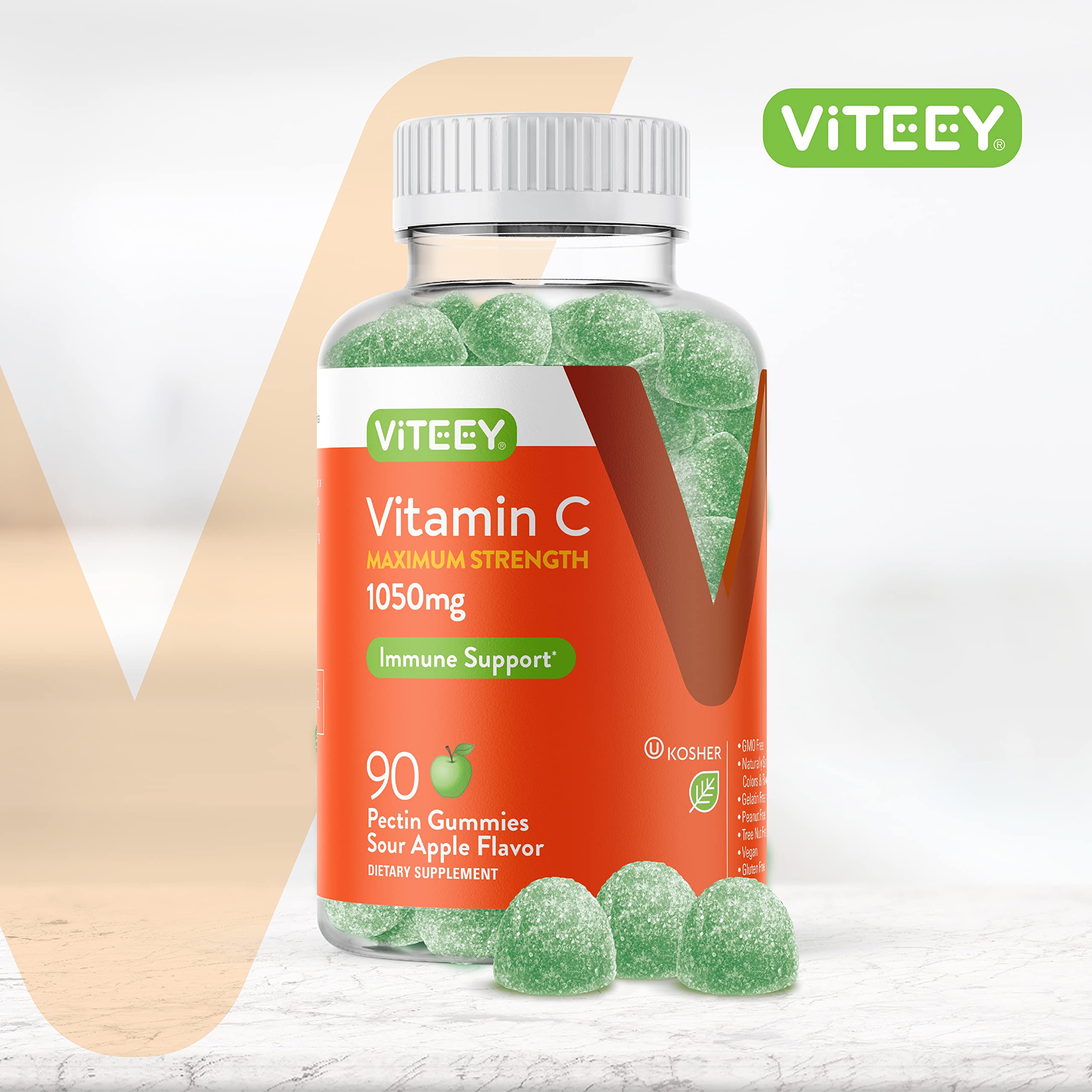 Snapklik.com : Viteey Vitamin C Gummies For Adults & Teens, 1050mg ...