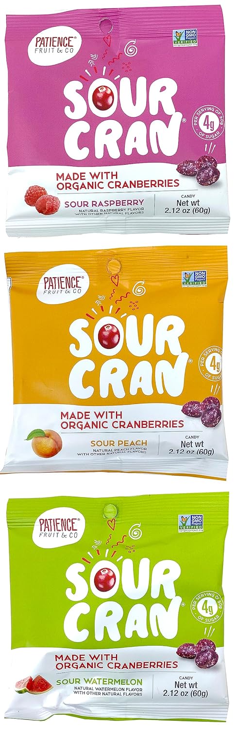 Amazon.com: Patience Fruit Sour Cranberry Fruit Snacks Candy Snacks 2. ...
